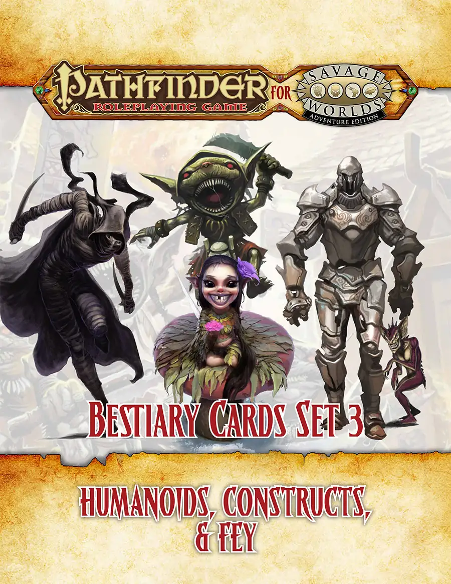 Pathfinder® for Savage Worlds Bestiary Cards Set 3 Digital - Pinnacle ...