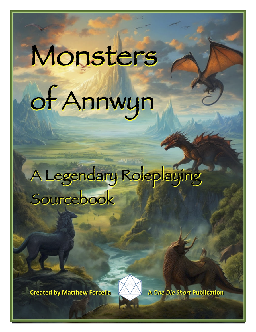Monsters of Annwyn: A Legendary RPG Sourcebook - One Die Short ...