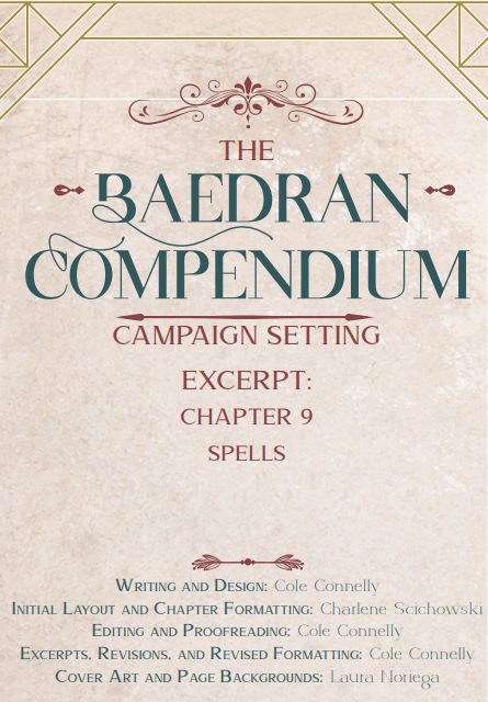 The Baedran Compendium - Chapter 9 - The Baedran Compendium | DriveThruRPG
