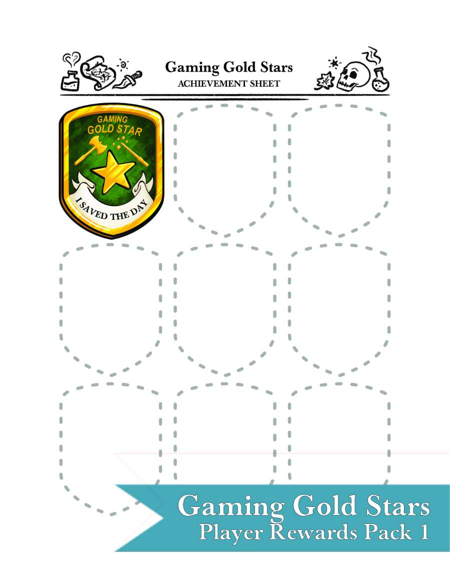 Gaming Gold Star Player Rewards - Pack 1 - Dex Greenbright | DriveThruRPG