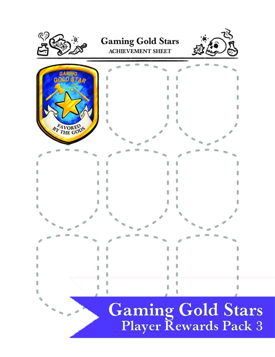 Gaming Gold Star Player Rewards - Pack 3 - Dex Greenbright | DriveThruRPG