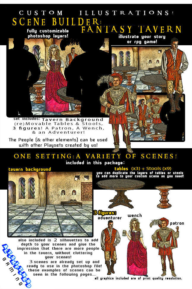 Scene Builder Playset 01: Tavern - Alt+Shift+Nerd | DriveThruRPG
