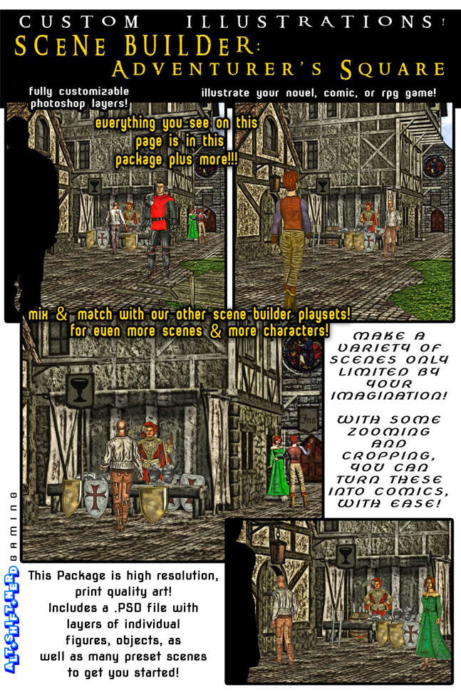 Scene Builder Playset 03: Adventurer Square - Alt+Shift+Nerd | DriveThruRPG