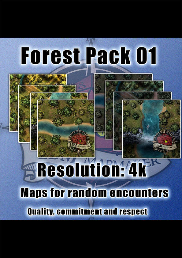 Forest Map Pack 001 - LBM Mapmaker | DriveThruRPG