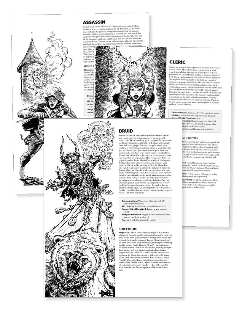 Character Reference Sheets for Swords & Wizardry Complete - Mythmere ...