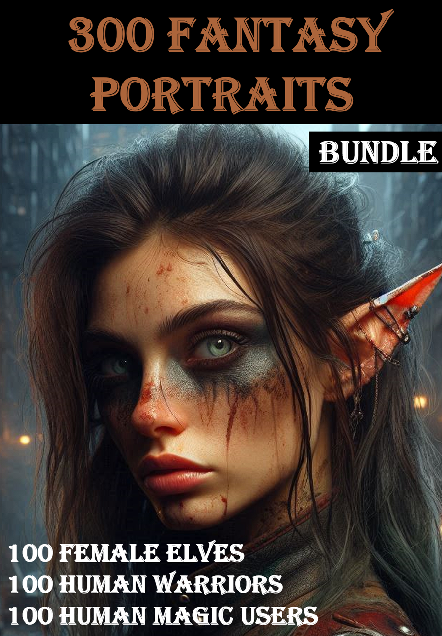 300 FANTASY PORTRAITS [BUNDLE] - Darkhand | DriveThruRPG