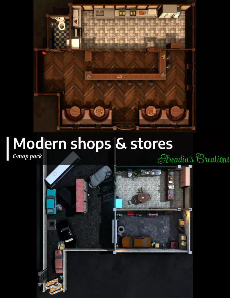 Modern shops & stores [BUNDLE] - Arcadia's Creations | DriveThruRPG