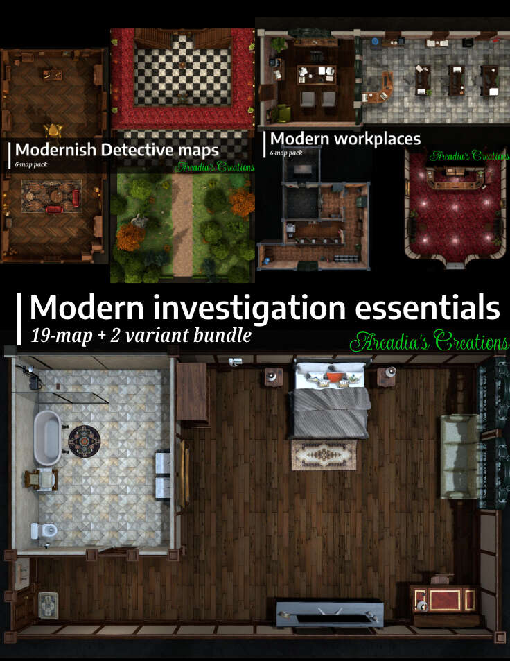 Modern investigations essentials [BUNDLE] - Arcadia's Creations | DriveThruRPG