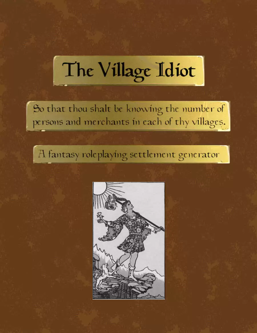 The Village Idiot - Jim Roker | DriveThruRPG