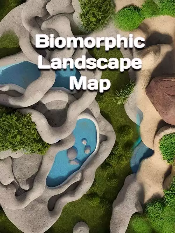 Biomorphic Landscape Map 1 - Dark Materials Workshop | DriveThruRPG
