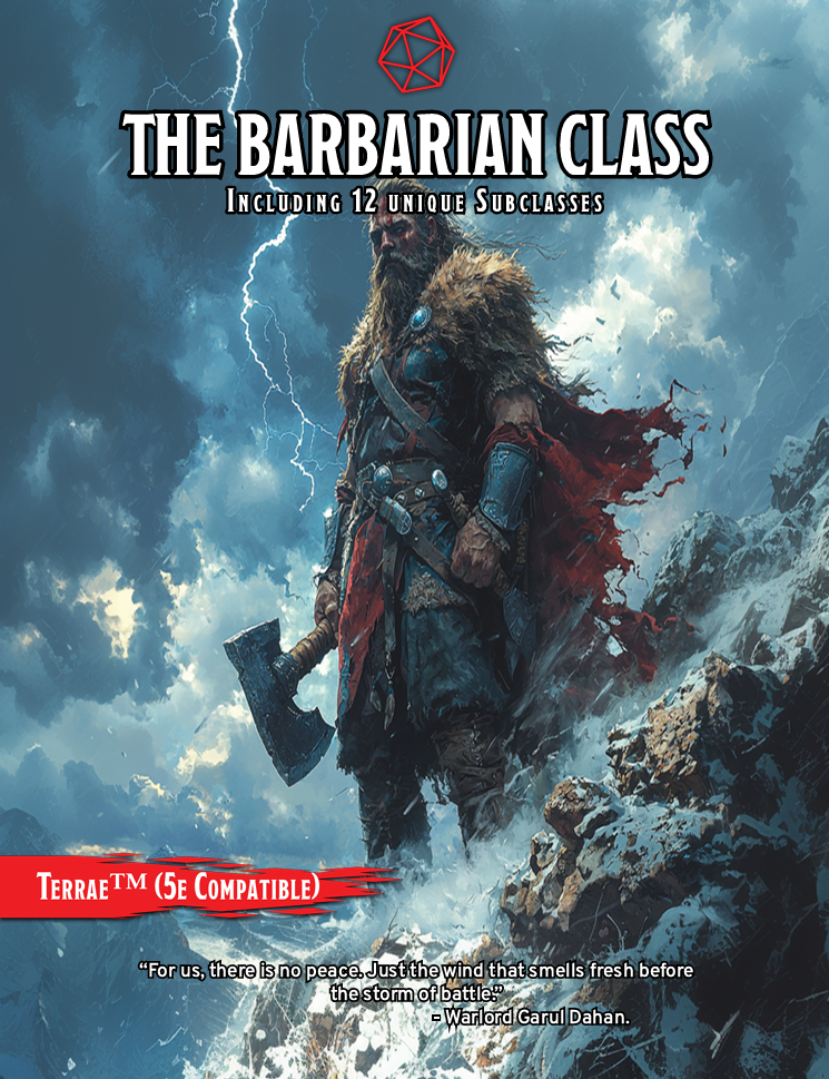 5e Barbarian Compedium (including 12 Subclasses) - Terra RPG | 5e Alternative Classes Options ...