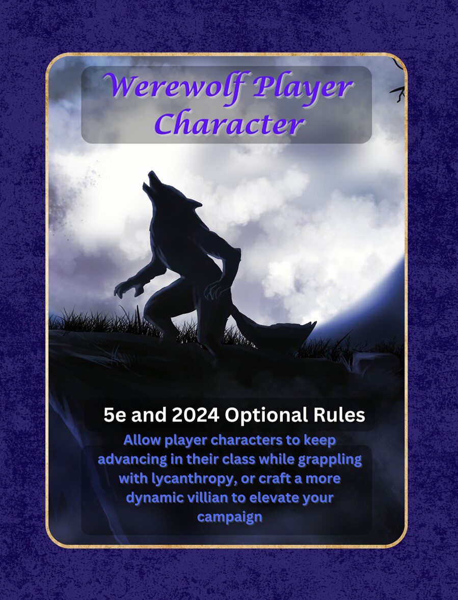Werewolf Player Character or Campaign Villain - 5e and 5.5e Option ...