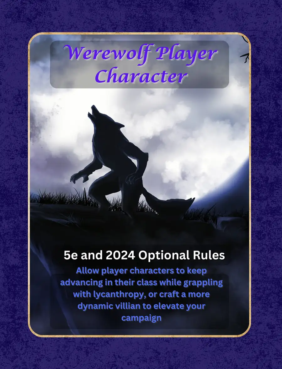Werewolf Player Character or Campaign Villain - 5e and 5.5e Option ...