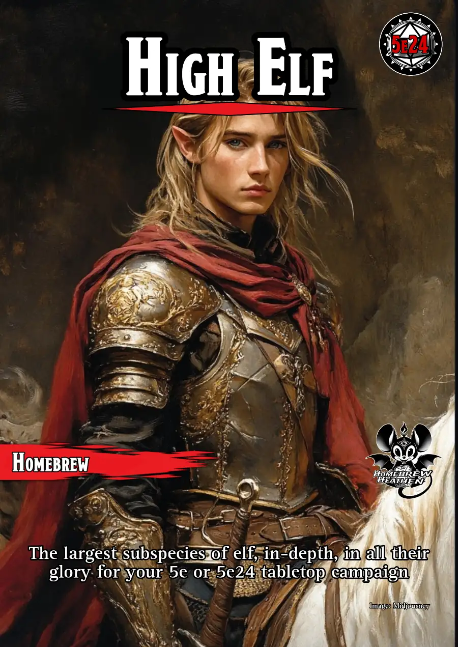 High Elf - Homebrew Heathen | DriveThruRPG