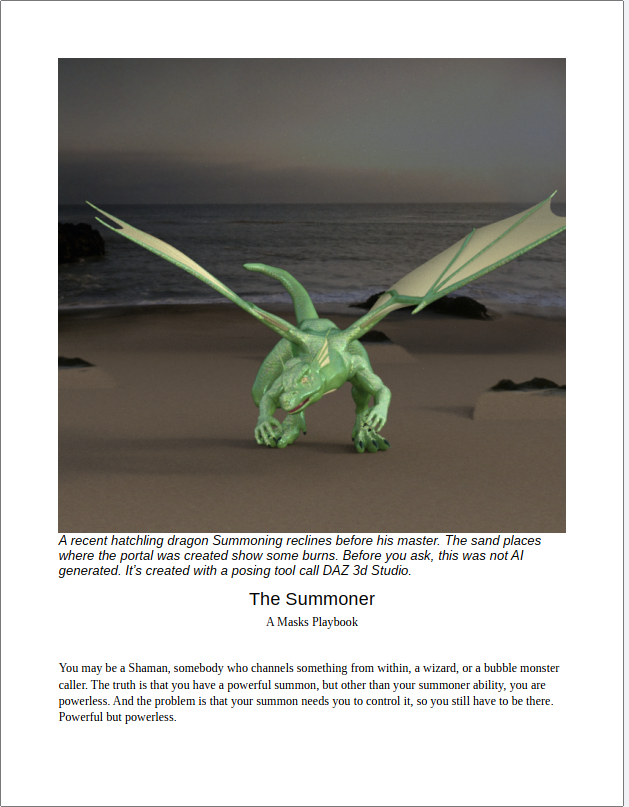 The summoner - A Masks Playbook - The old group | DriveThruRPG