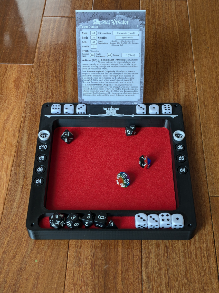 Custom Deluxe Dice Tray and Storage for TTRPG's (STL Files ...