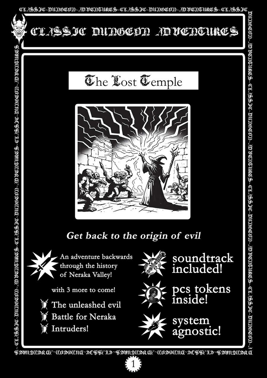 The Lost Temple - Classic Dungeon Adventures | DriveThruRPG