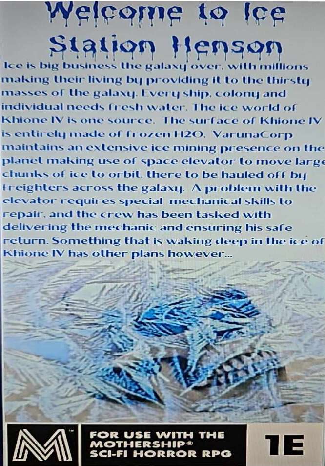 Welcome to Ice Station Henson - Bearwellner | DriveThruRPG