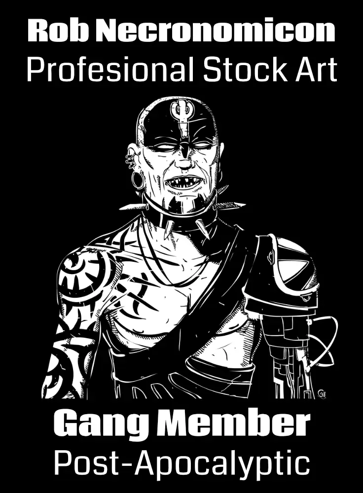 Post-Apocalyptic Gang Member - Stock Art - Rob Necronomicon | DriveThruRPG