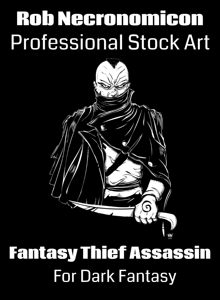 Fantasy Thief or Assassin - Dark Fantasy Stock Art Illustration - Rob ...