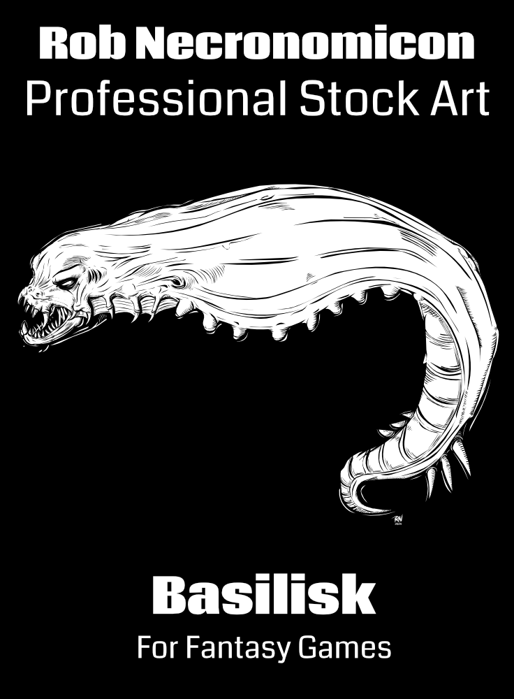 Basilisk - Dark Fantasy Stock Art Illustration - Rob Necronomicon ...