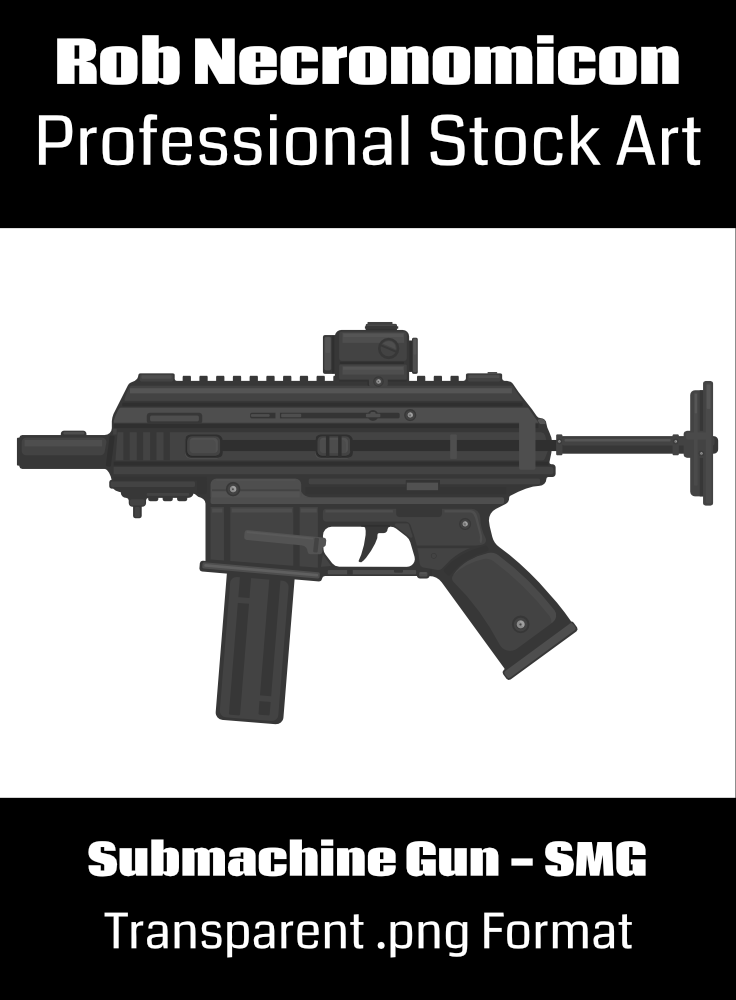 SMG Submachinegun - RPG7 - TTRPG Stock Art - Rob Necronomicon ...