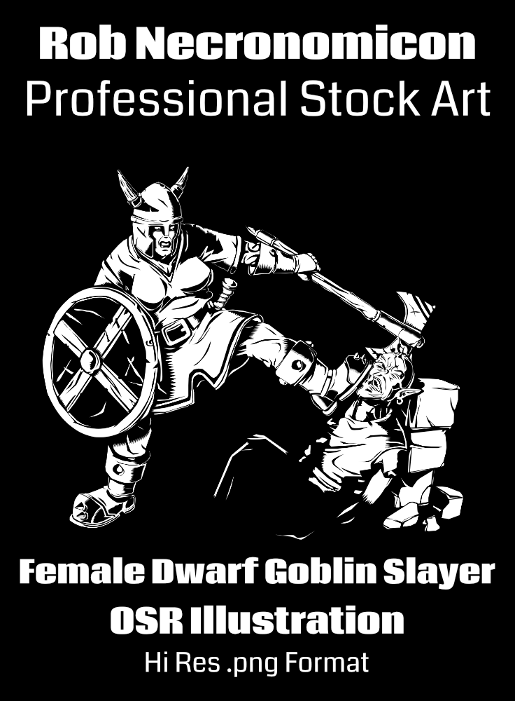 Female Dwarf Fighter Goblin Slayer - Dungeon Fantasy OSR Stock ...