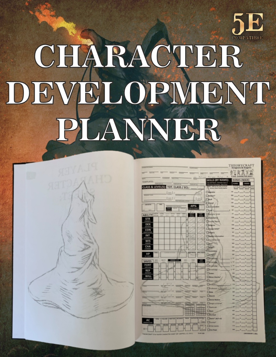 5e Character Development Planner (LVL 1-20) - Rye Alboa | DriveThruRPG