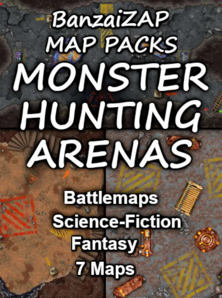 Monster Hunting Arenas - BanzaiZAP | DriveThruRPG