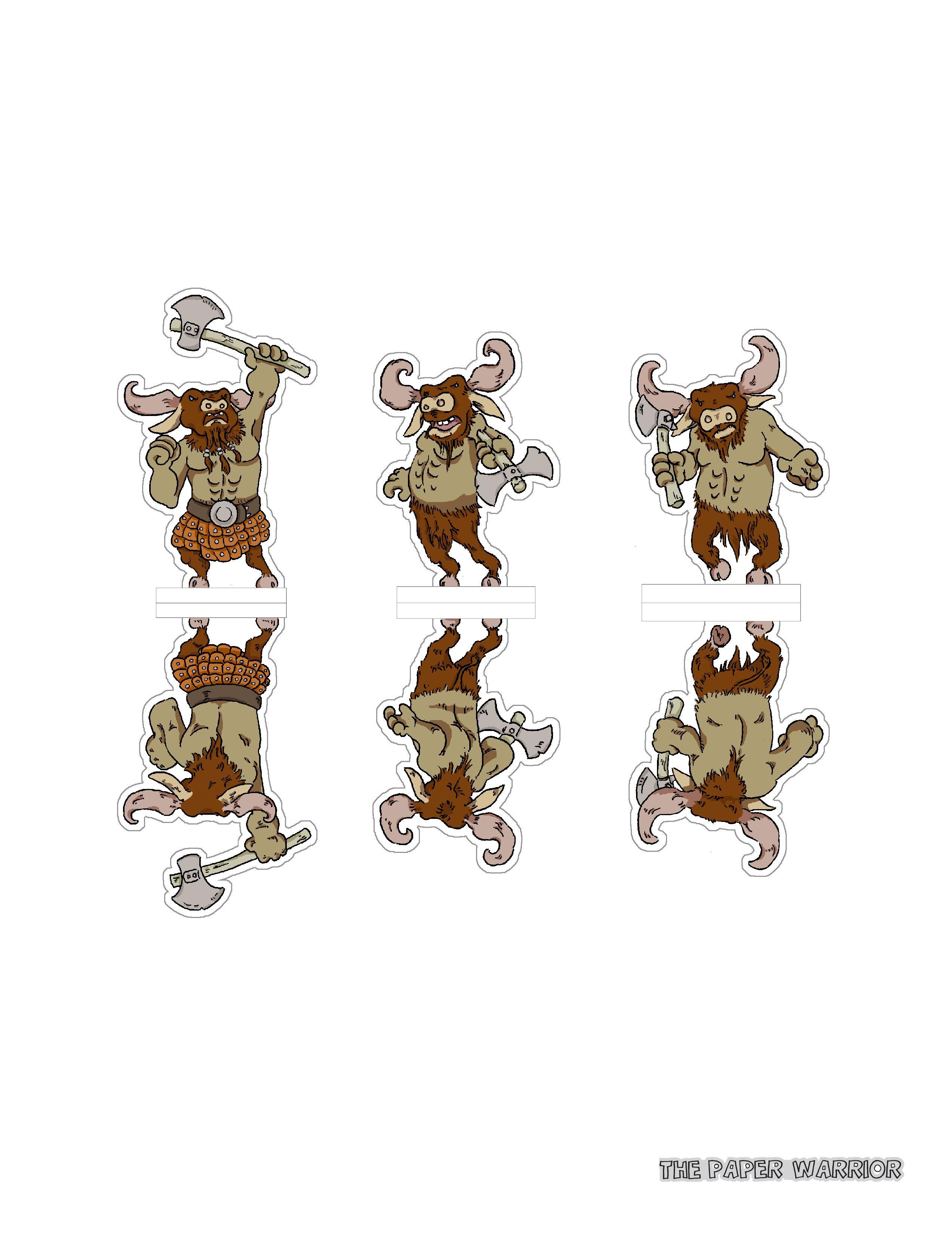 Minotaurs - The Paper Warrior | DriveThruRPG