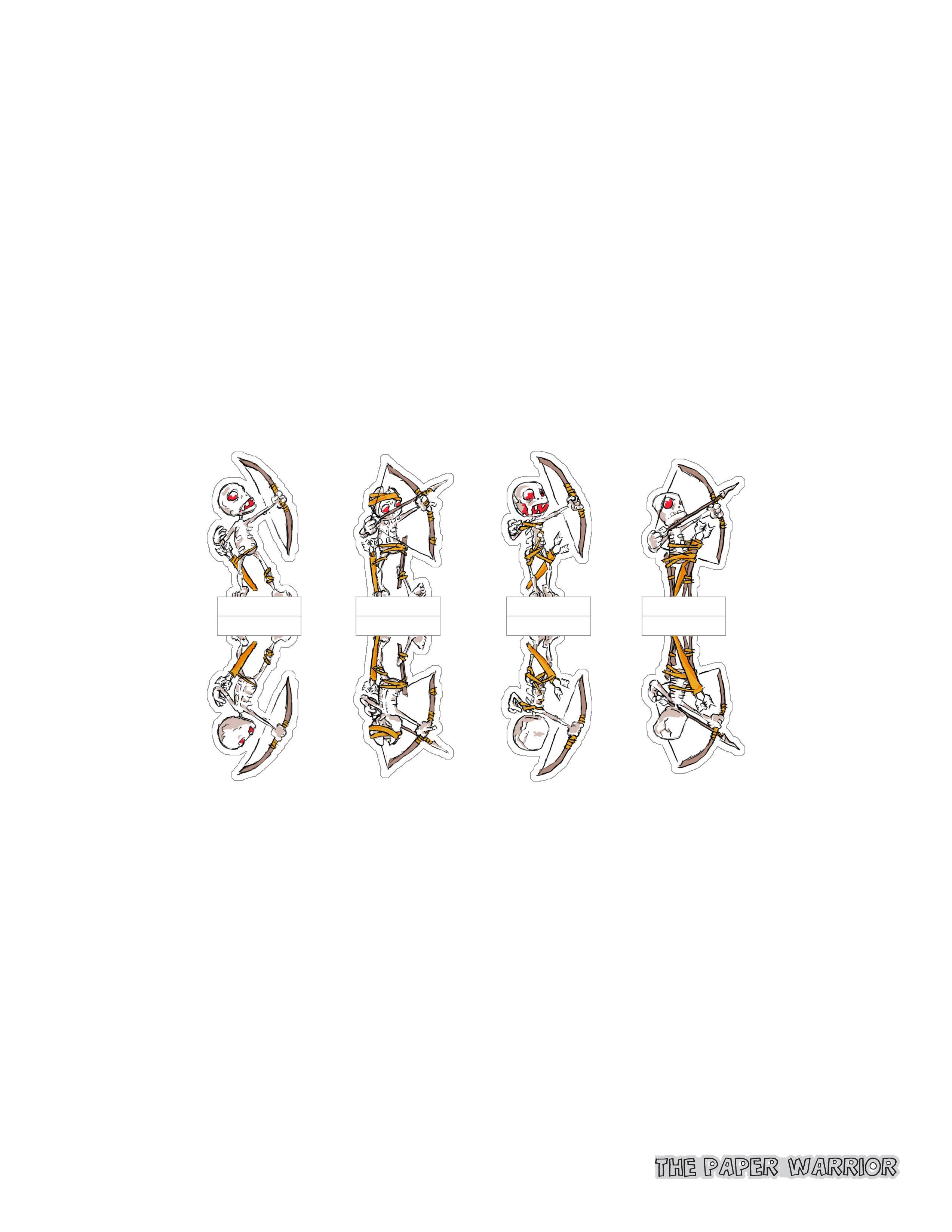 Skeleton Army - Bows - The Paper Warrior | DriveThruRPG