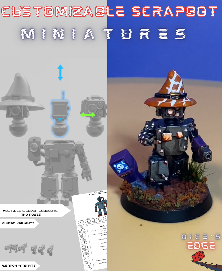Customisable Scrapbots [Dice's Edge] - Beginner Friendly Games | DriveThruRPG