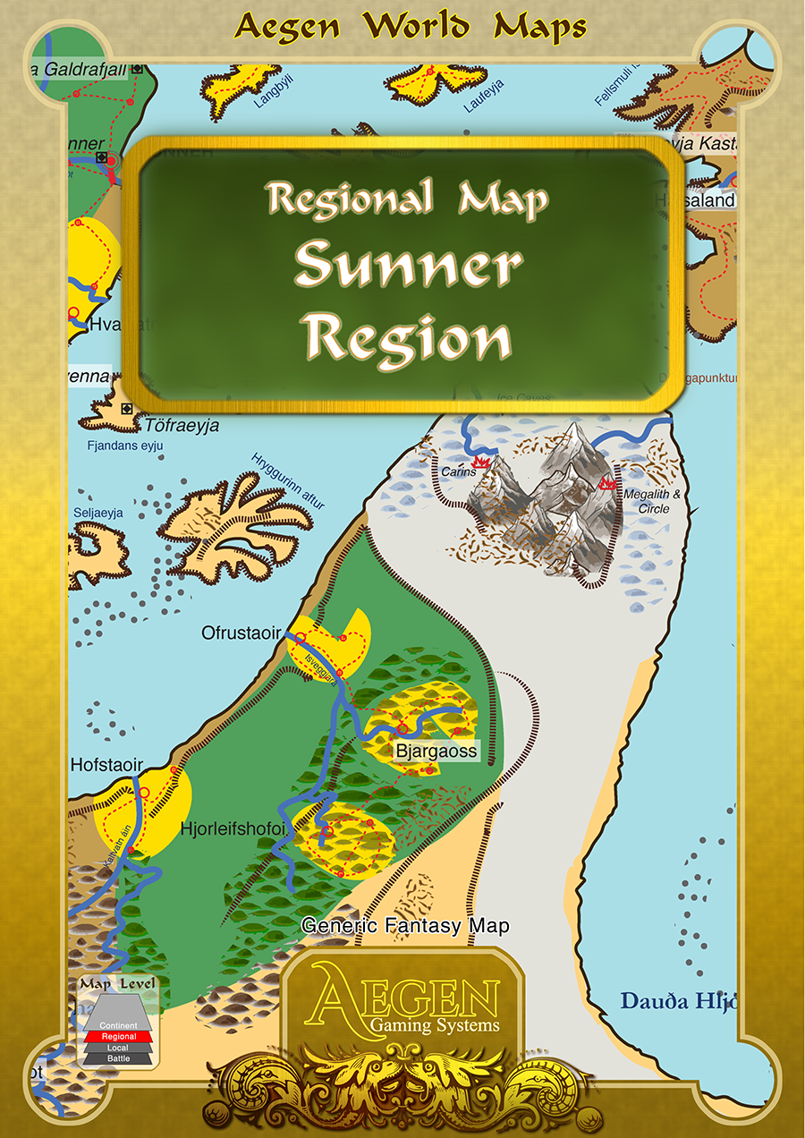 Aegen World Maps: Regional Map – Sunner Region - Aegen Gaming Systems ...