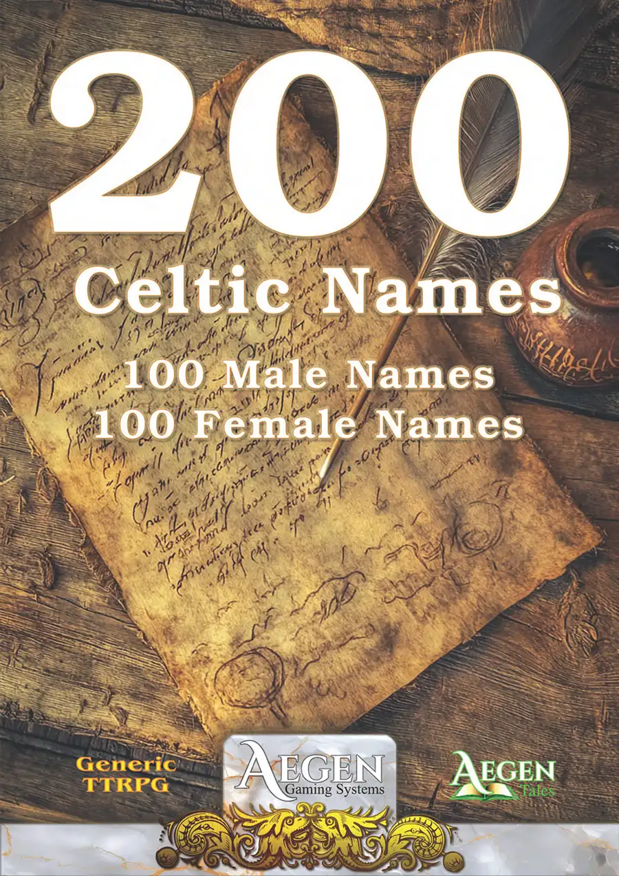 Aegen Tales: 200 Celtic Names - Aegen Gaming Systems | Aegen Tales ...