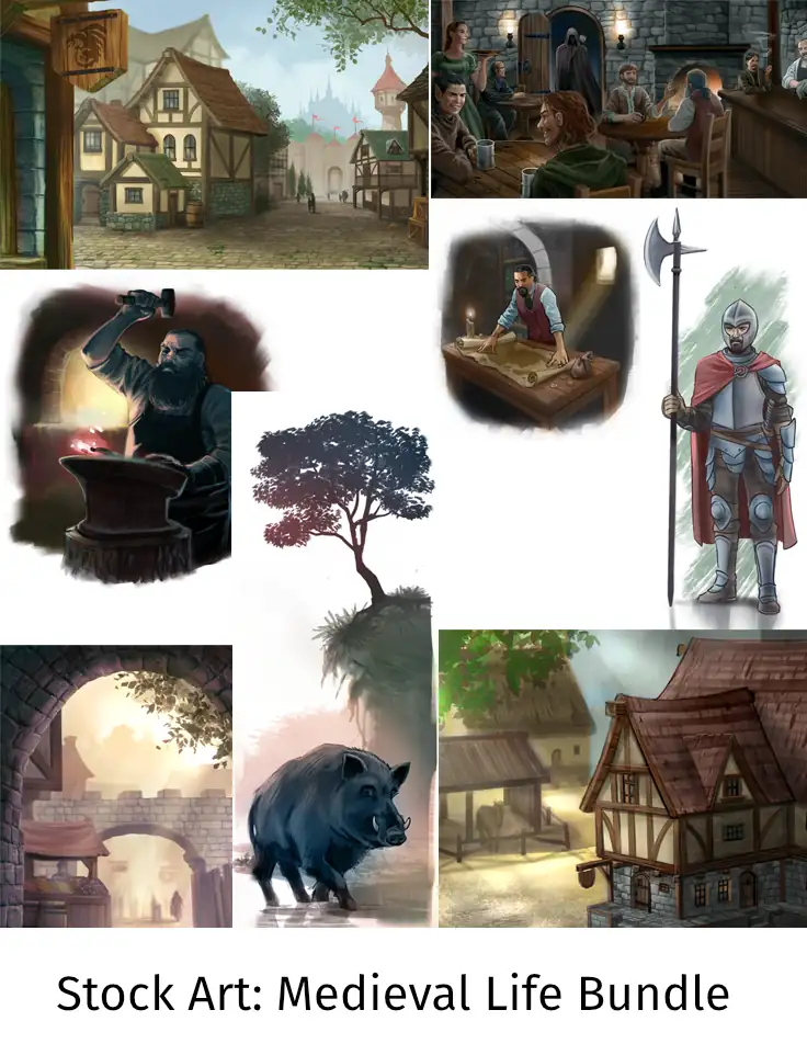 Stock Art: Medieval Life [BUNDLE] - Sphynx Tale Games | Stock Art ...