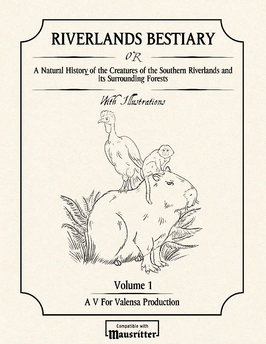 Mausritter: Riverlands Bestiary - V For Valensa | DriveThruRPG