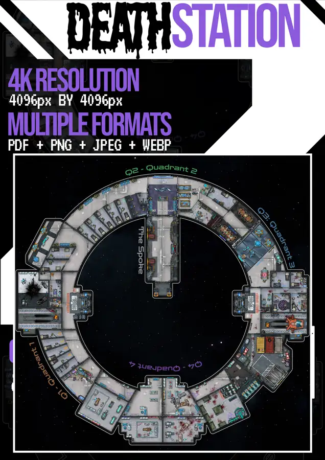 Death Station Map Pack - Print & Digital Files - Luke Illes | DriveThruRPG