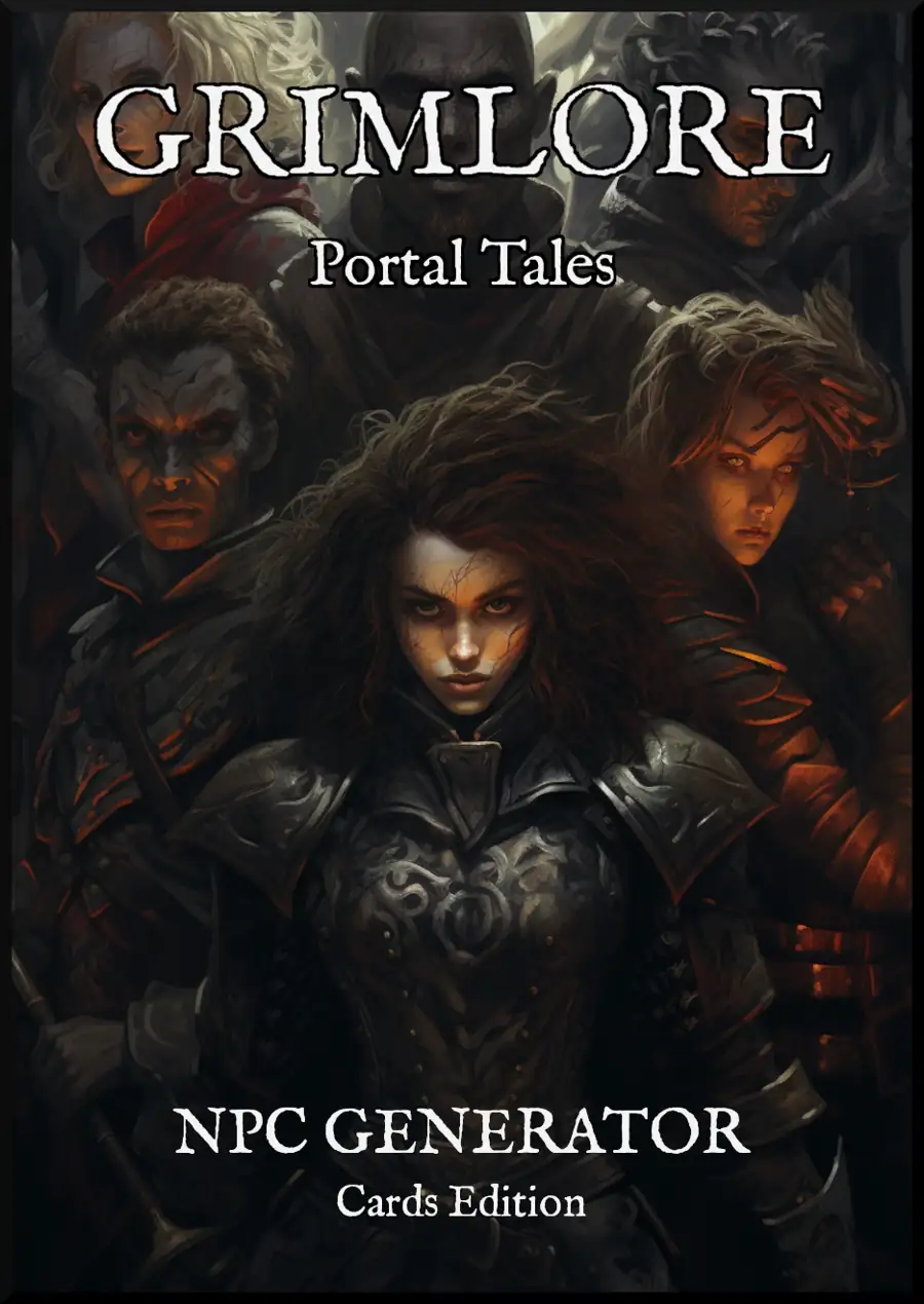 GRIMLORE Portal Tales - NPC Generator Deck - Total Mad Ownage | DriveThruRPG