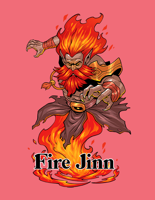 Fire Jinn (Color) - Fiddlestump's RPG Stock Art | Stock Art | DriveThruRPG