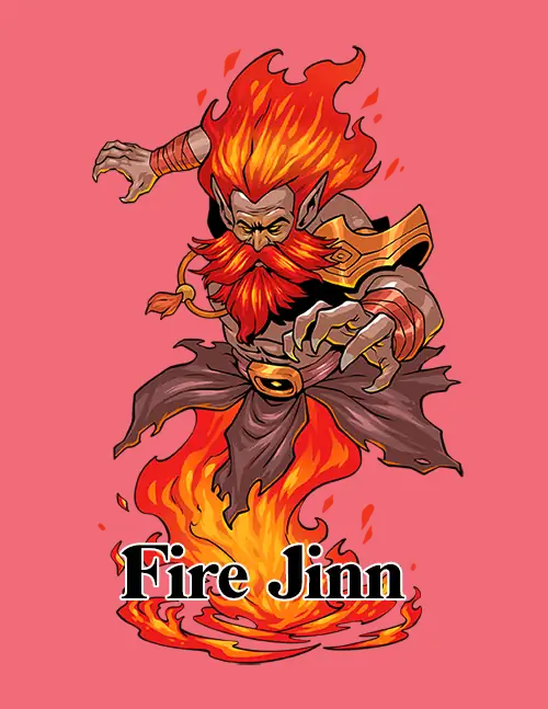 Fire Jinn (Color) - Fiddlestump's RPG Stock Art | Stock Art | DriveThruRPG