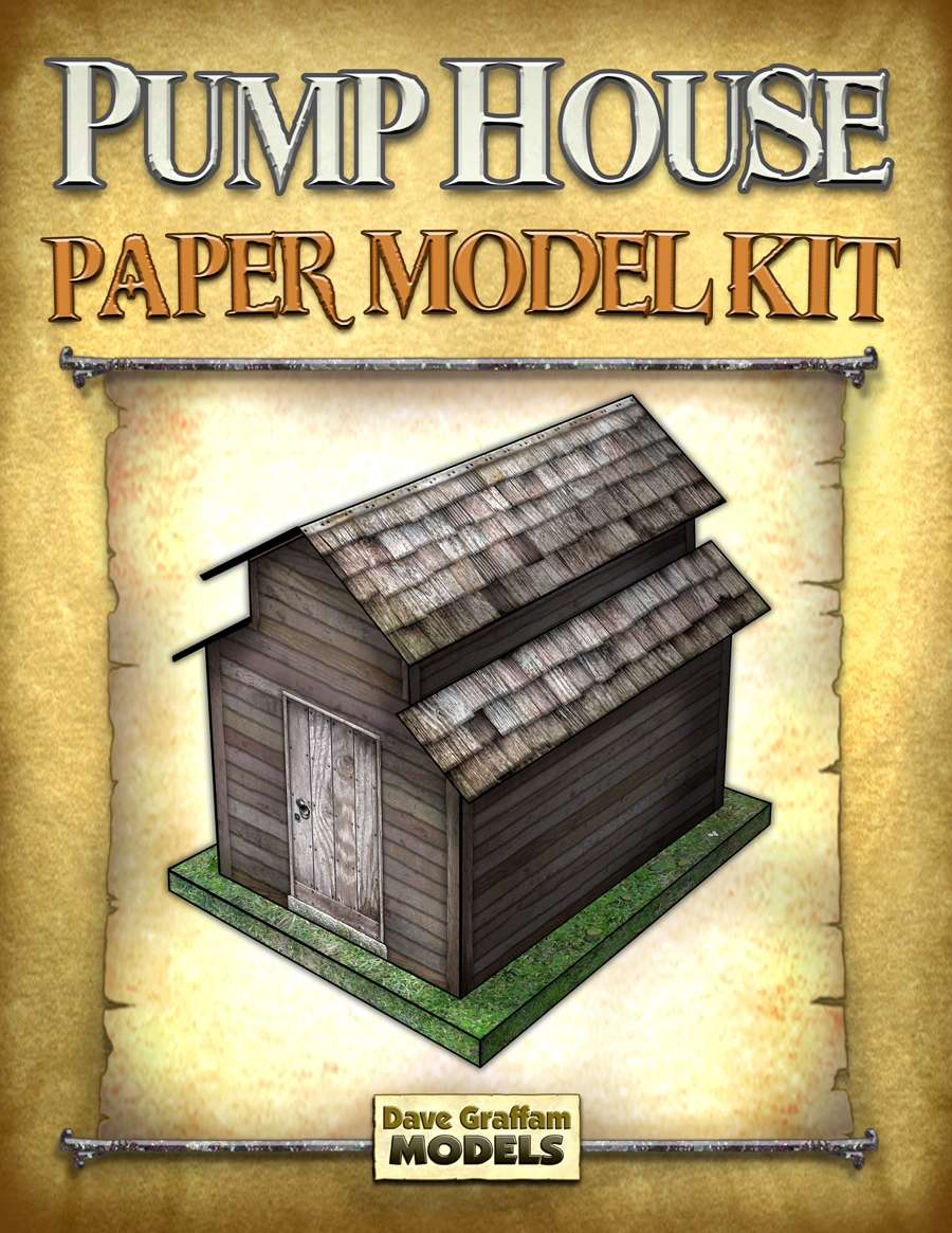 Pump House Paper Model - Dave Graffam Models | Frontier | DriveThruRPG