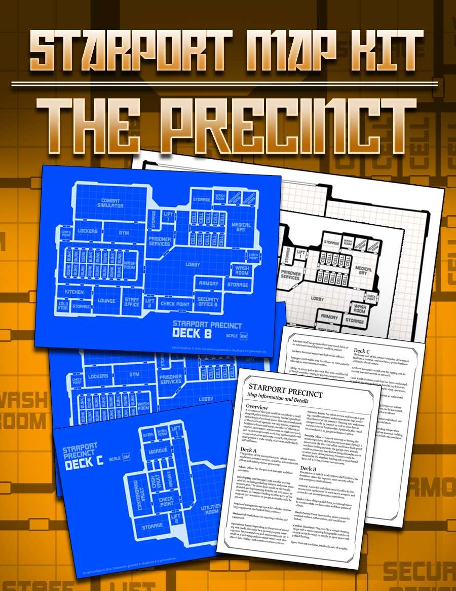 Starport Precinct Map Kit - Dave Graffam Models | DriveThruRPG