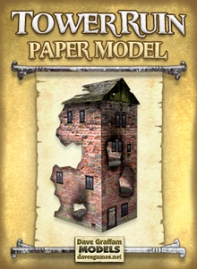 Tower Ruin Paper Model - Dave Graffam Models | Ruins | DriveThruRPG
