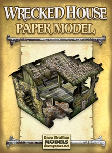 Wrecked House Paper Model - Dave Graffam Models | Ruins | DriveThruRPG
