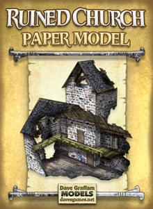 Ruined Church Paper Model - Dave Graffam Models | Ruins | DriveThruRPG