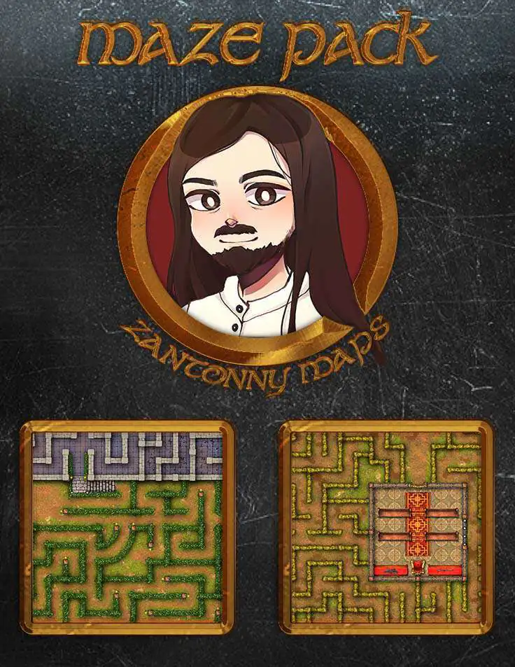 Maze Pack - Roll20 Version - Zantonny Maps | DriveThruRPG
