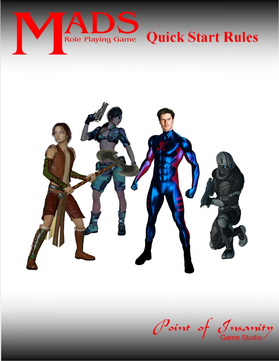 MADS Quick Start Rules - Point of Insanity Game Studio | MADS Role ...