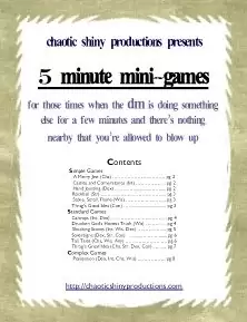 5 Minute Mini-Games - Chaotic Shiny Productions | DriveThruRPG