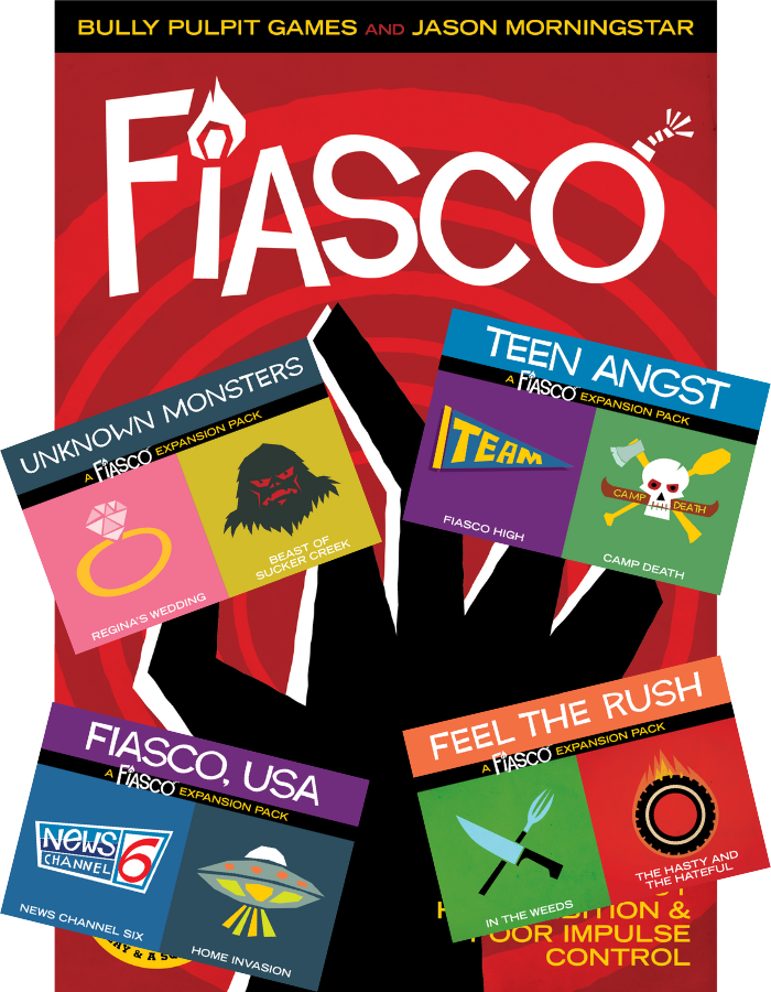 Fiasco + 4 Expansion Packs [BUNDLE] - Bully Pulpit Games | Fiasco ...