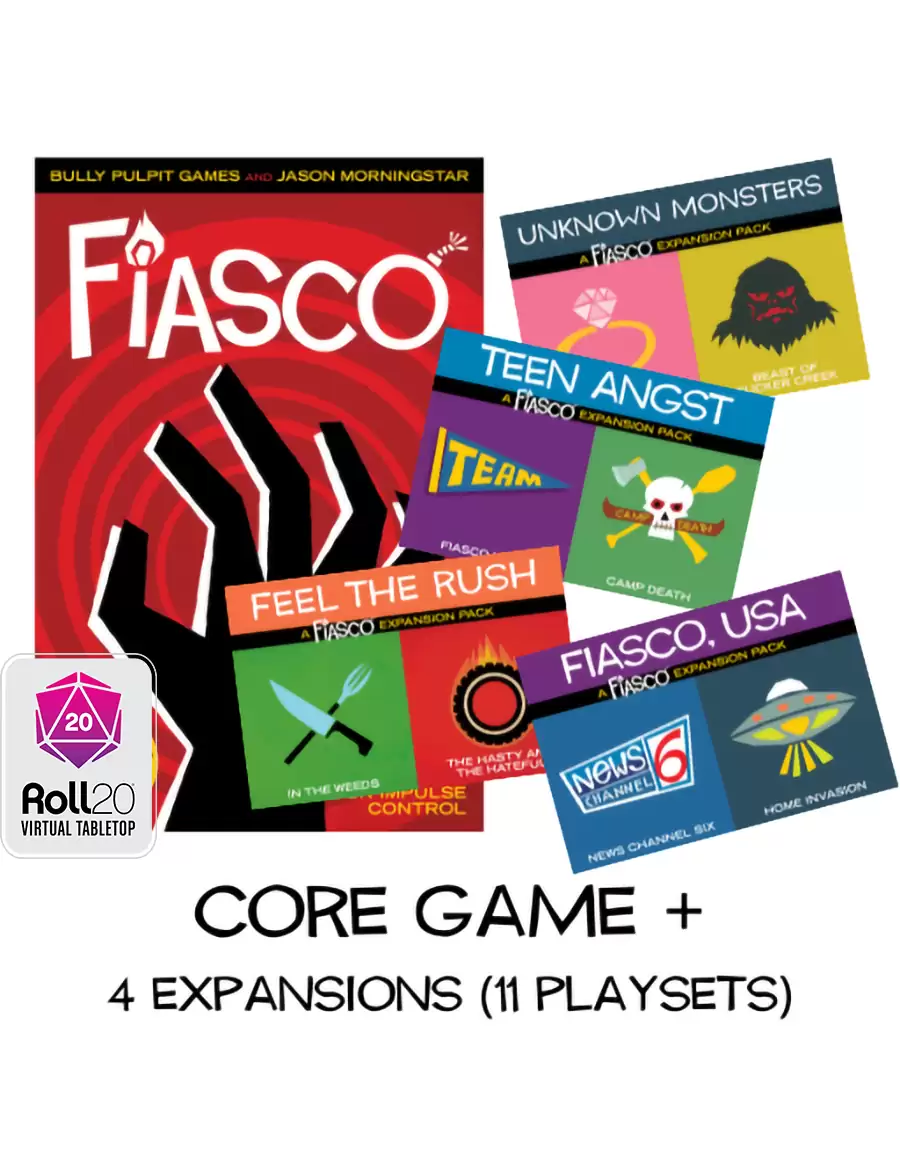 Fiasco Starter Bundle | Roll20 VTT - Bully Pulpit Games | Fiasco ...